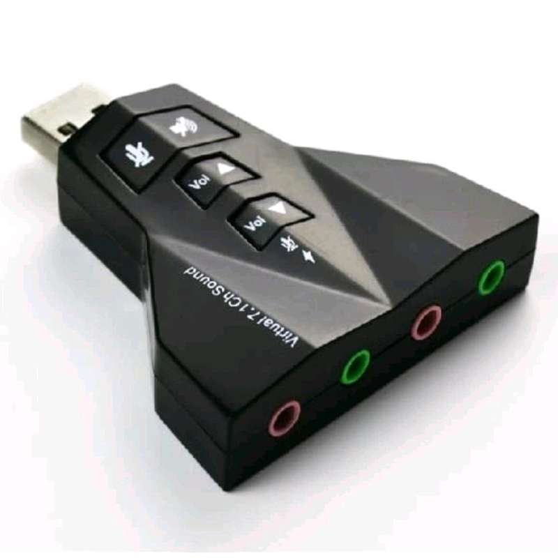 Jual USB Sound Adapter Virtual 7.1 Channel Double Microphobe And ...