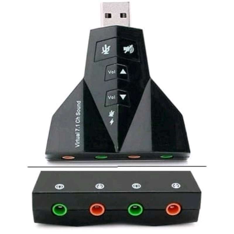 Jual USB Sound Adapter Virtual 7.1 Channel Double Microphobe And ...