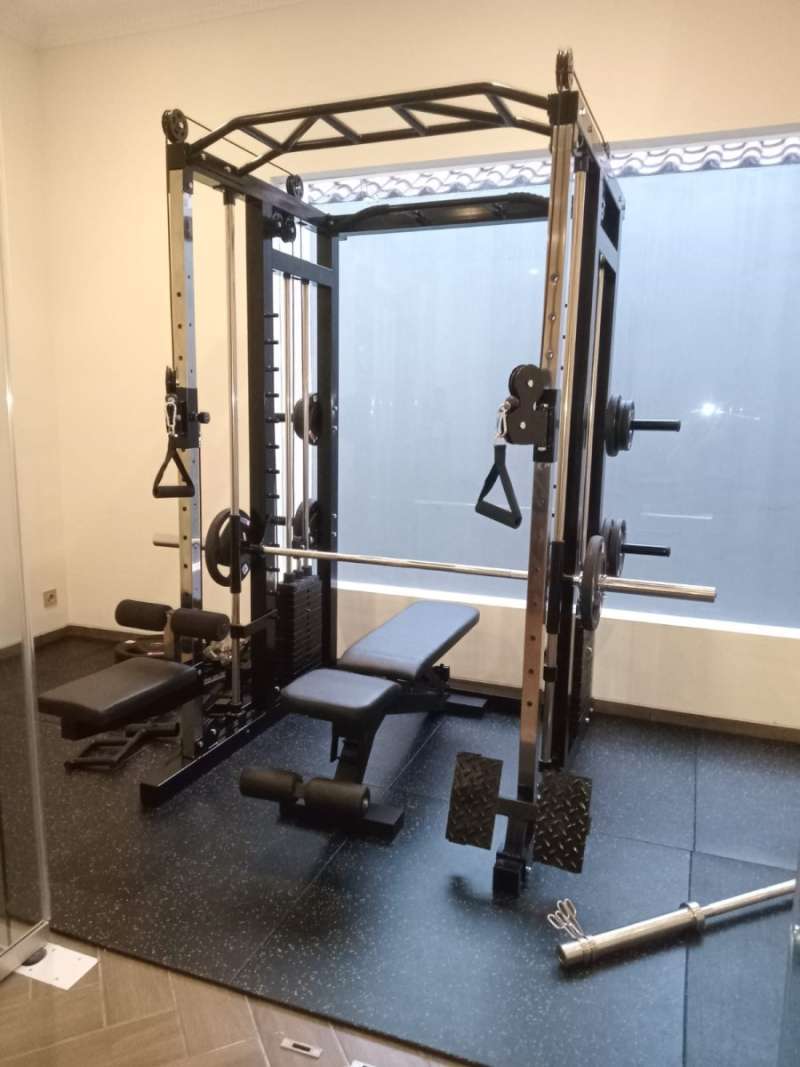 Jual New Alat Olahraga Fitness Smith Machine Beban Tumpuk Multi Magnus ...