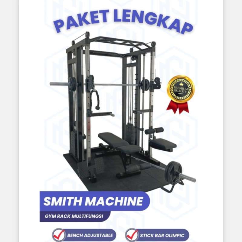 Jual New Alat Olahraga Fitness Smith Machine Beban Tumpuk Multi Magnus ...