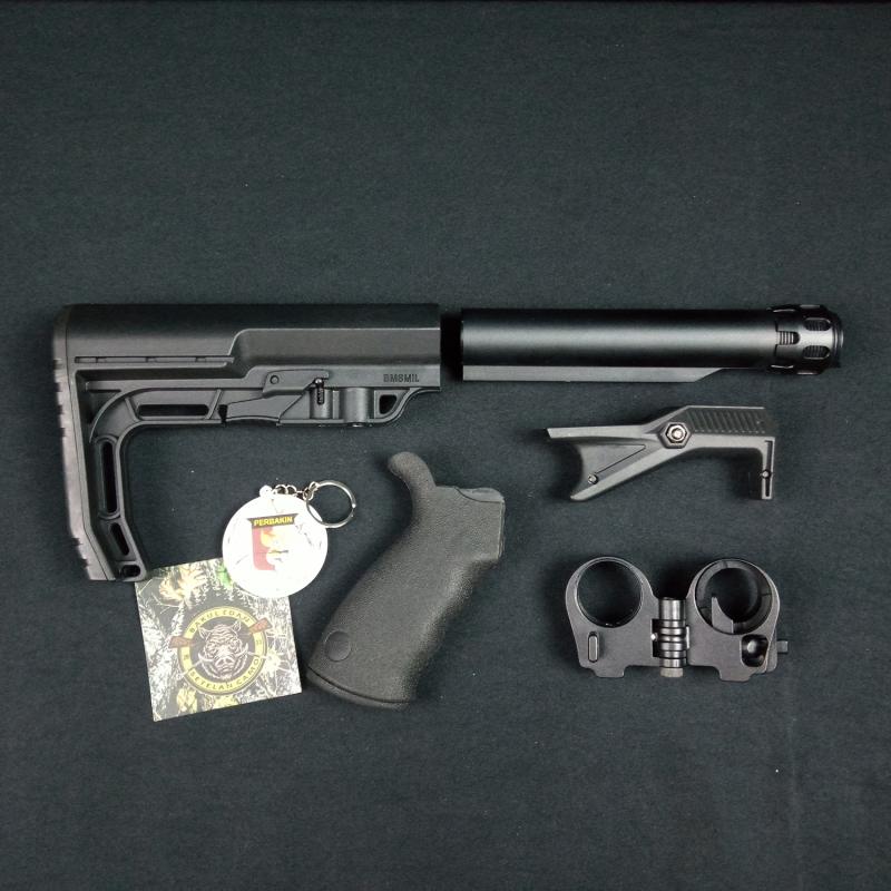 Jual Popor Mft Satu Set / Popor Lipat Mft Hitam / Popor Lipat Pacul Pcp ...