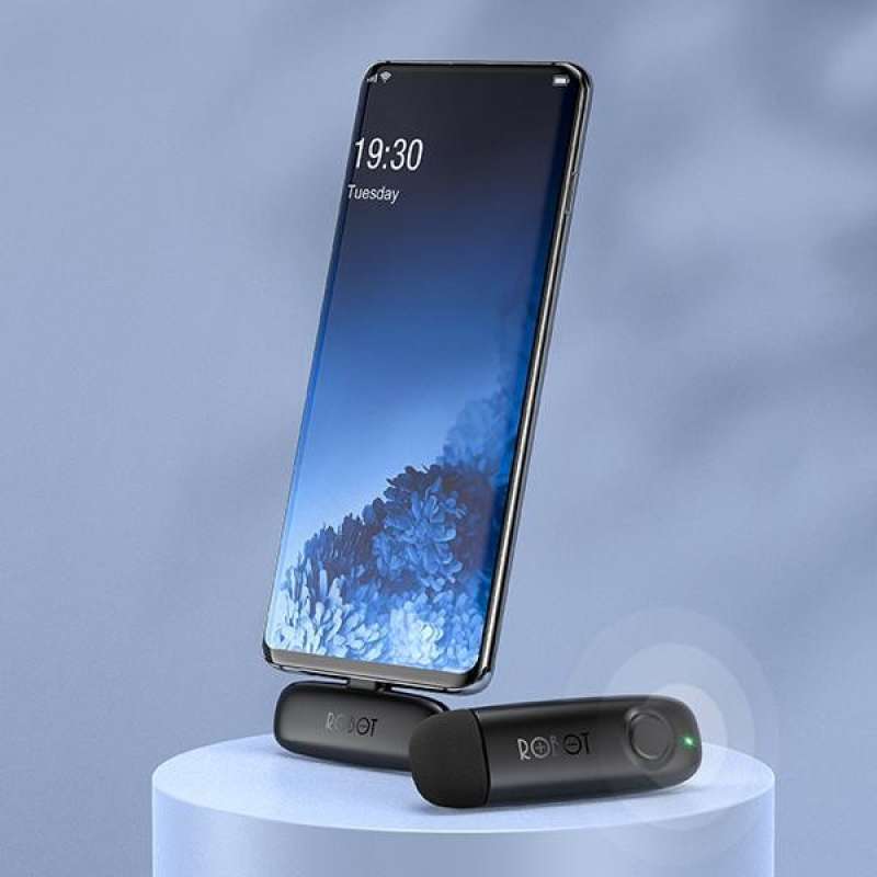 Promo Robot Connector Rs20 Wireless Microphone Mic Clip On Hp Bluetooth ...