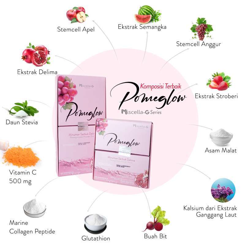 Jual Original Pomeglow Collagen Drink Isi 15 Sachet Di Seller Touta ...