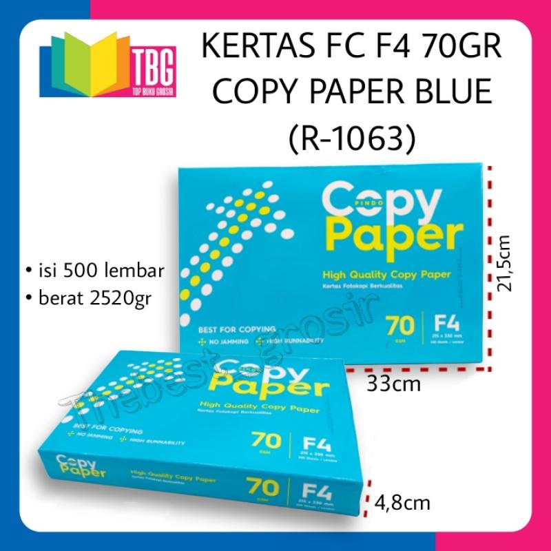 Jual Kertas Hvs F4 Warna Biru 1 Rim Original Harga Termurah Juni 2024 ...