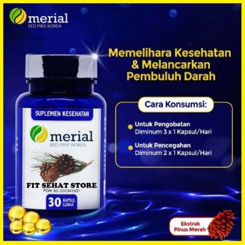 Jual Original 100% Merial Fish Oil Suplemen Minyak Ikan Ekstrak Red ...