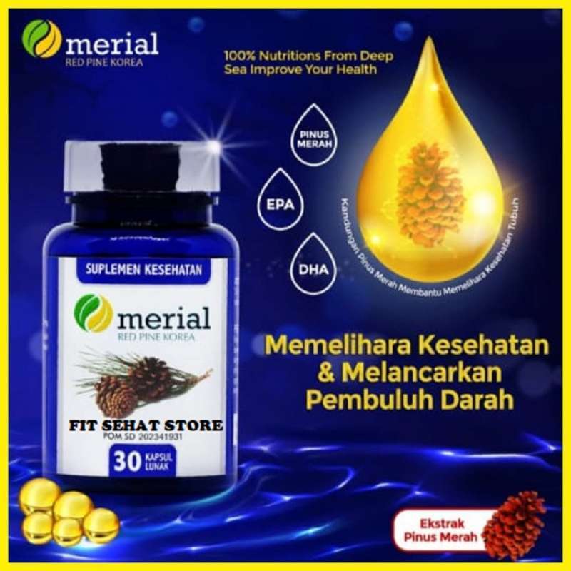 Jual Original 100% Merial Fish Oil Suplemen Minyak Ikan Ekstrak Red ...