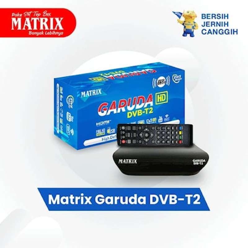 Jual SET TOP BOX MATRIX DVB-T2 GARUDA BIRU PENANGKAP TV DIGITAL / STB FULL SET TELEVISI di ...