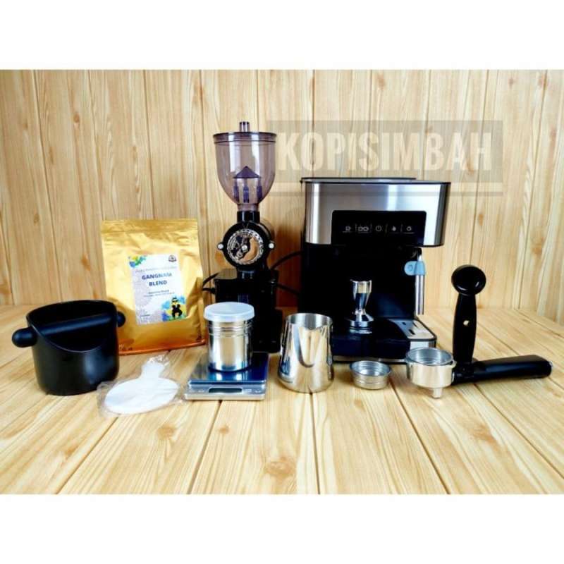 Jual Paket Mesin Espresso Cm 6863 & Grinder N600 Alat Kopi Espreso Maker Di Seller Baristaman ...