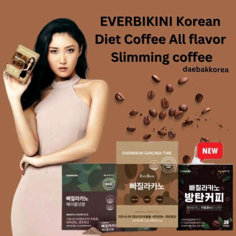 Jual Everbikini Korean Diet Coffee All Flavor Slimming Coffee 1box ...