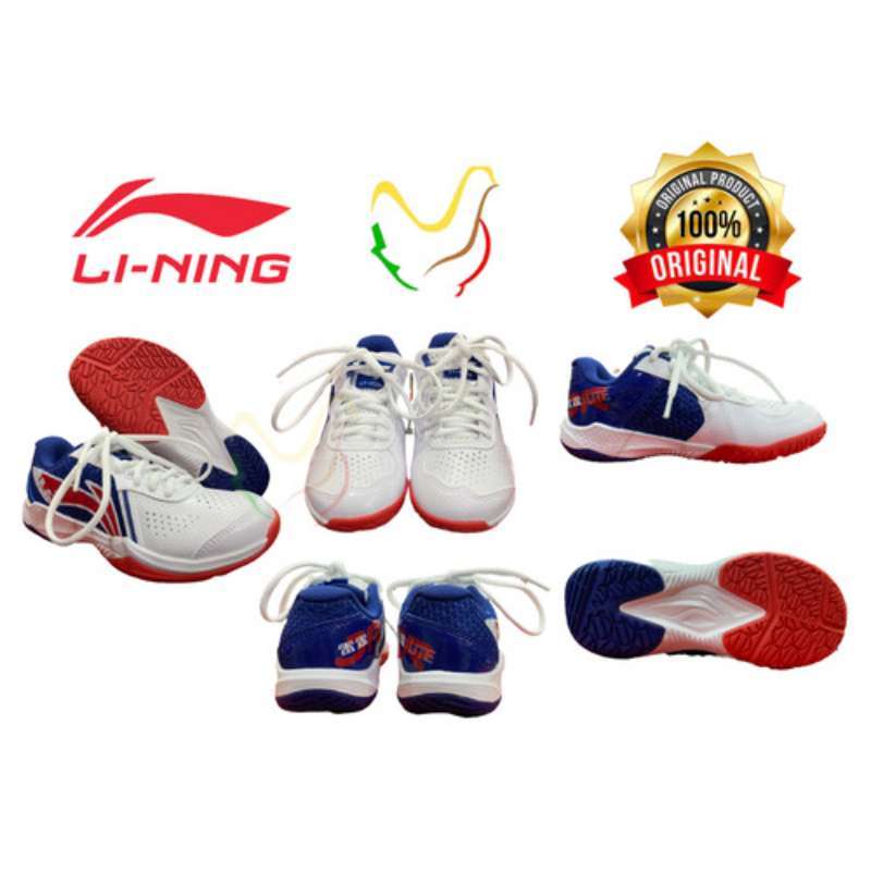 Jual Sepatu Badminton Lining Lei Ting Junior Aytt014 Original - 34 1/3 ...