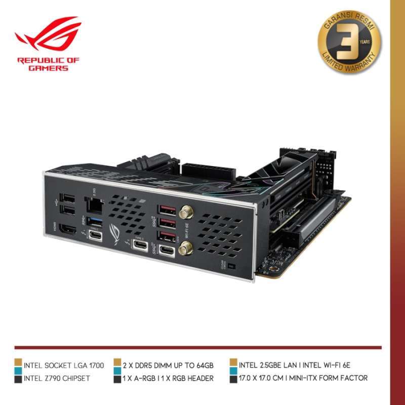 Jual Asus Rog Strix Z790-i Gaming Wifi | Intel Z790 Lga 1700 Ddr5 Mini ...