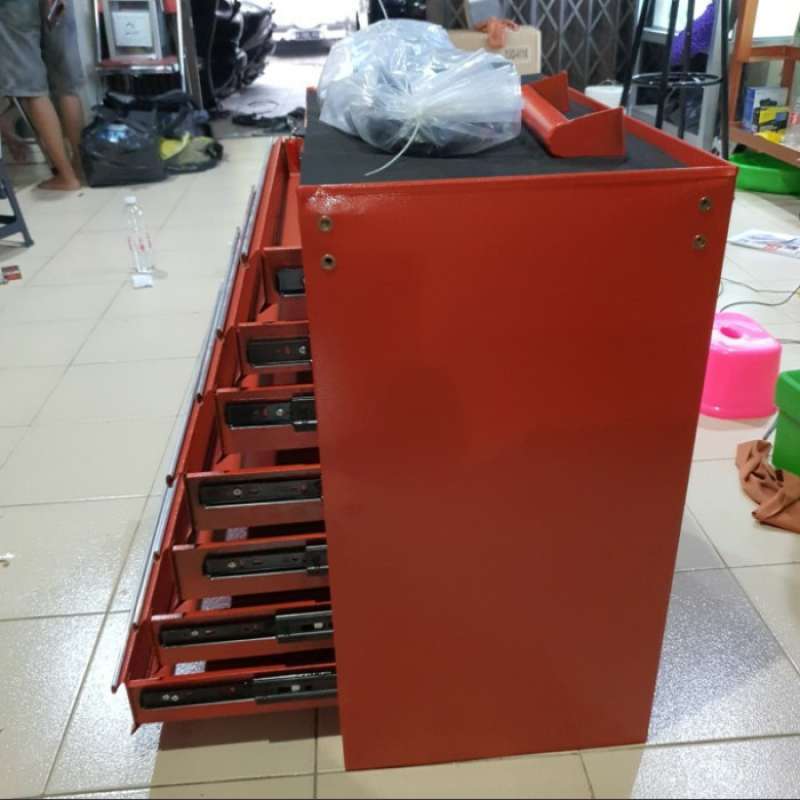Jual Tool Box Roller Cabinet 7 Drawers Trolley Merah Di Seller Vexana ...