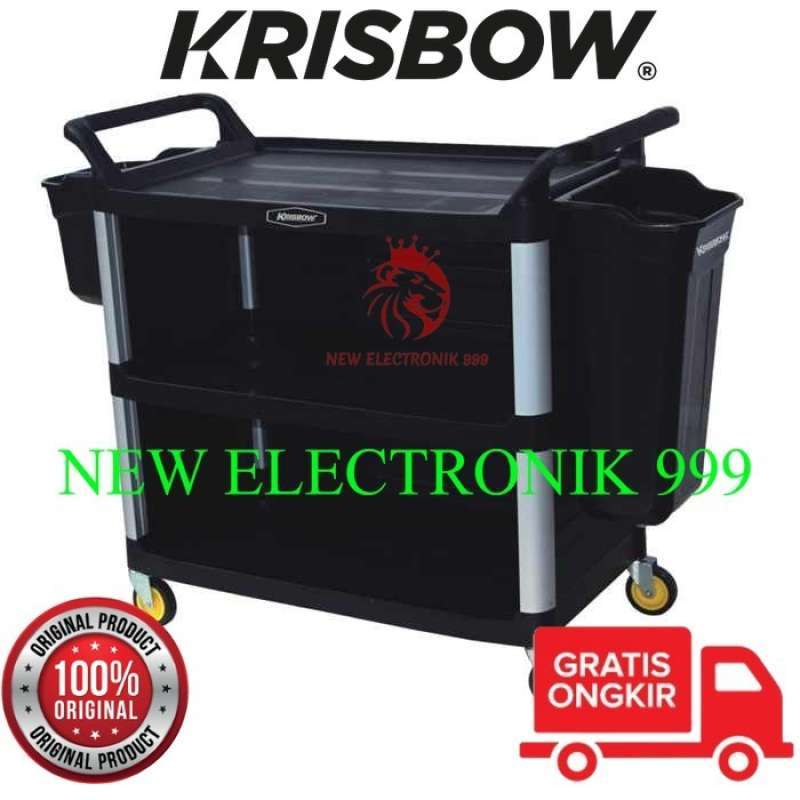 Promo KRISBOW THREE STEP TROLLEY BLACK W/2 BUCKET 10209061 Diskon 23% ...