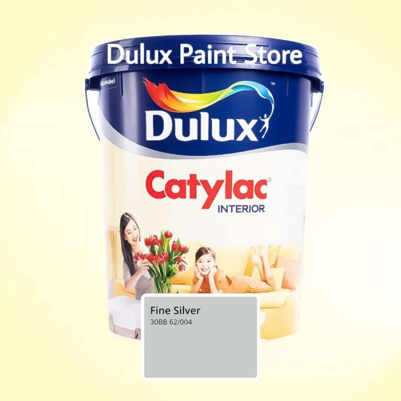 Promo Dulux Catylac Interior Fine Silver 5 Kg Galon Tinting Diskon 23% ...