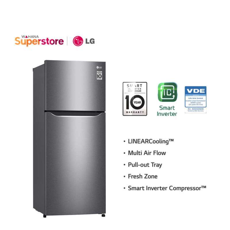 Promo Lg Kulkas Dua Pintu Smart Inverter Compressor 225 Liter - Gn ...