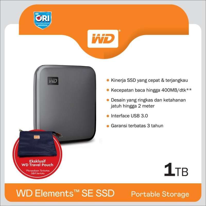 Jual WD Elements SE 1TB Portable SSD / Eksternal SSD di Seller Eternal ...