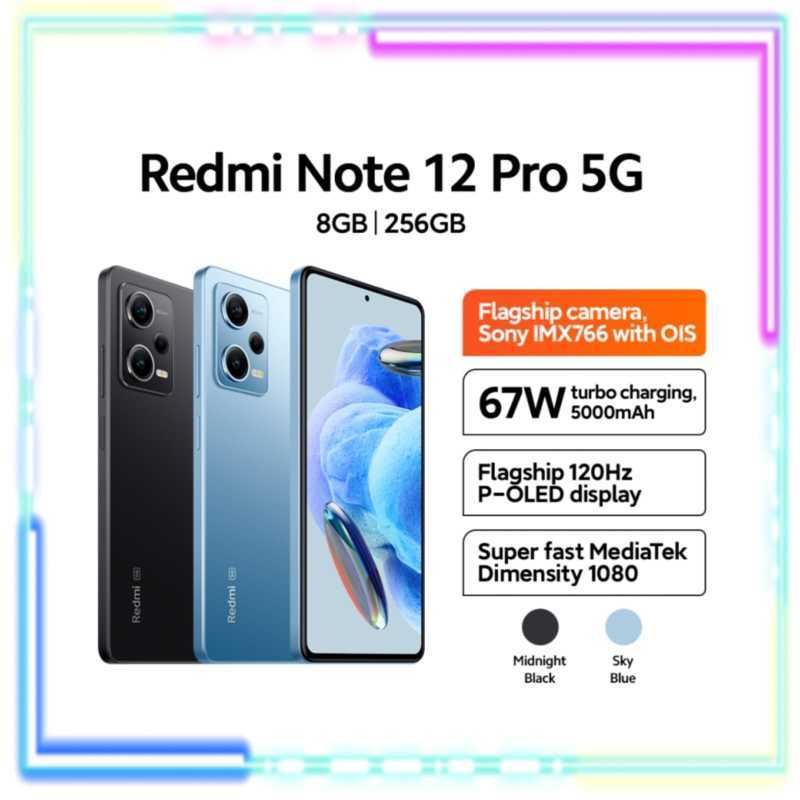 Jual Xiaomi Redmi Note 12 Pro 5g 8/256 New Garansi Resmi - 8/256 Blue ...