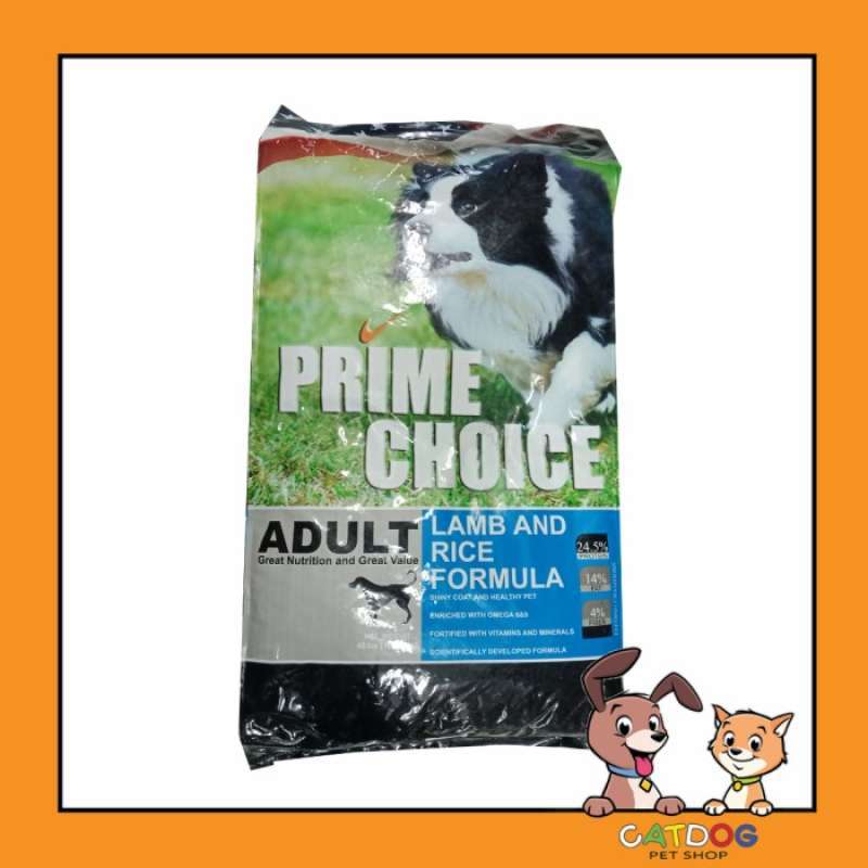 Jual Prime Choice Adult Lamb & Rice 40lbs di Seller Catdog Petshop ...