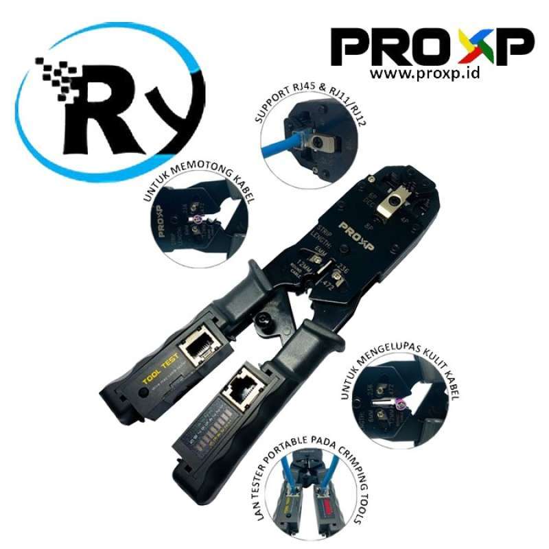 Promo Pro-xp Proxp Ctl3-04 Crimping Tool Tang Rj45 With Cable Tester ...