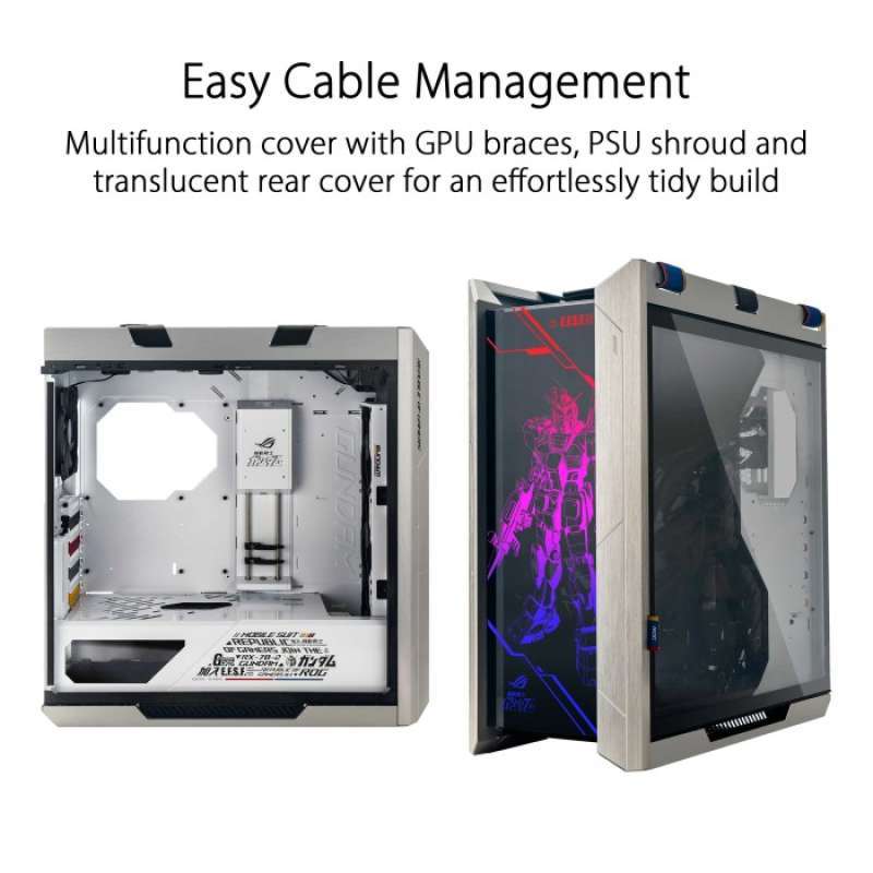 Promo Asus Rog Strix Helios Rgb Gundam Edition - White Gaming Case ...