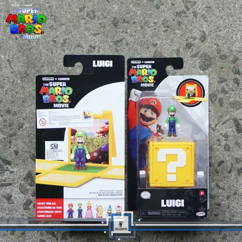 Jual The Super Mario Bros Movie LUIGI Mini Figure with Question Block ...