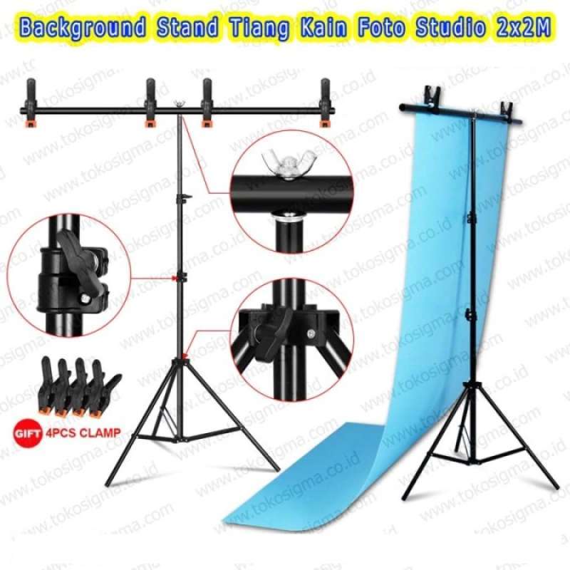 Jual Backgroud 2x2 M T Stand Tripod Tiang Green Screen Backdrop Foto ...