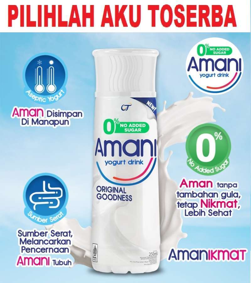 Jual Amani Yogurt Drink No Added Sugar Original 250 Ml - ( Harga 1 Dus ) Di Seller Pilihlah Aku ...