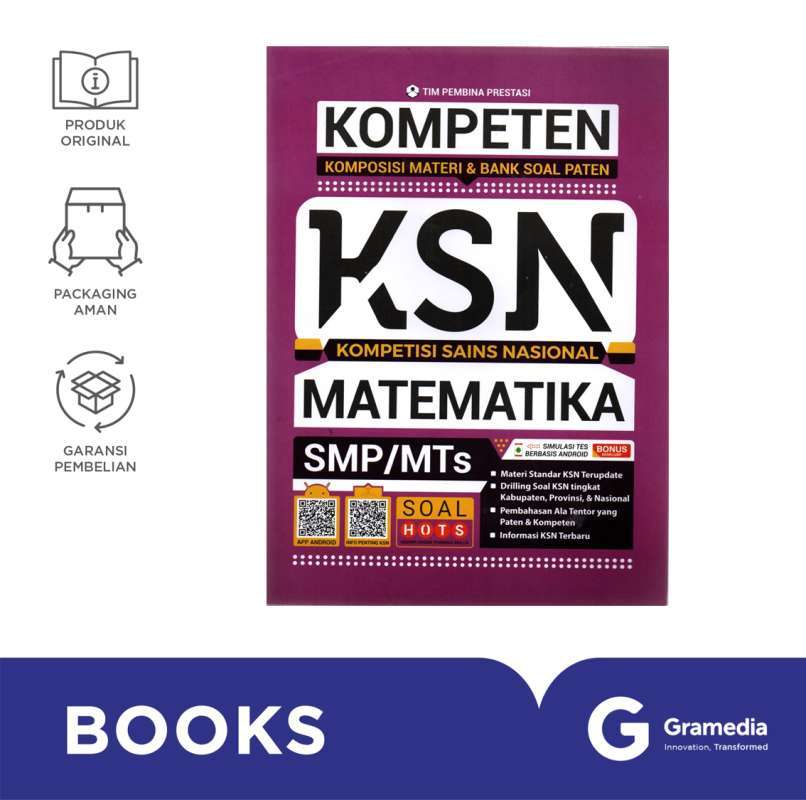 Jual Kompeten KSN Matematika SMP/MTs di Seller Gramedia Official Store ...