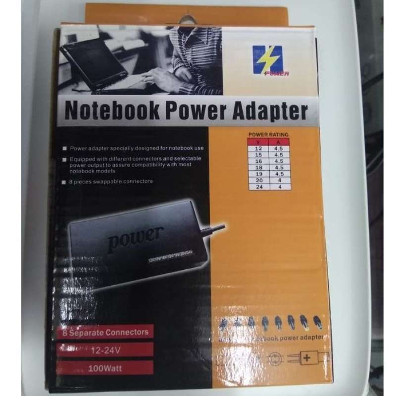 Promo Notebook Power Adapter Laptop Universal Plug 12 - 24 Volt 100W ...