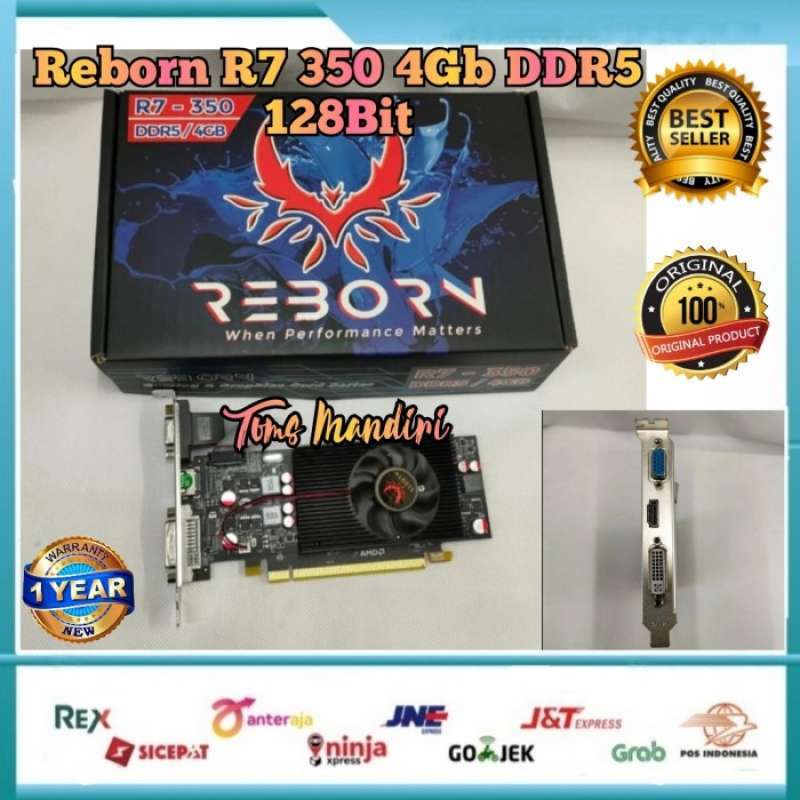 Promo Vga Card Reborn Radeon R7 350 4Gb DDR5 128Bit Garansi Resmi ...