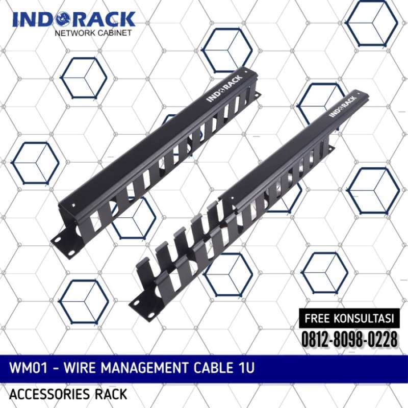 Promo WM01 Horizontal Cable Wire Management Panel 1U Wiring Diskon 23% ...