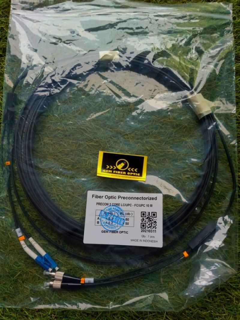 Promo KABEL BULAT Fiber Optic FC - LC 10 Meter Singlemode Indoor 2 Core ...