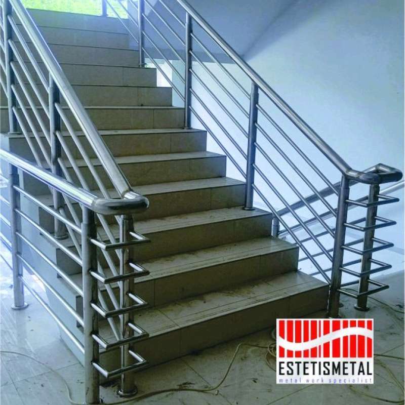 Jual RAILLING TANGGA STAINLESS STELL TIANG PIPA di Seller ESTETISMETAL ...