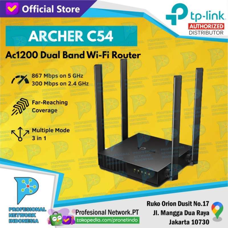 Promo Archer C54 AC1200 Dual-Band Wi-Fi Router TpLink Archer C 54 ...