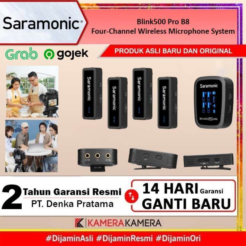Promo Saramonic Blink 500 Pro B8 Wireless Microphone TXS + 4RX Blink500 Diskon 23% di Seller ...