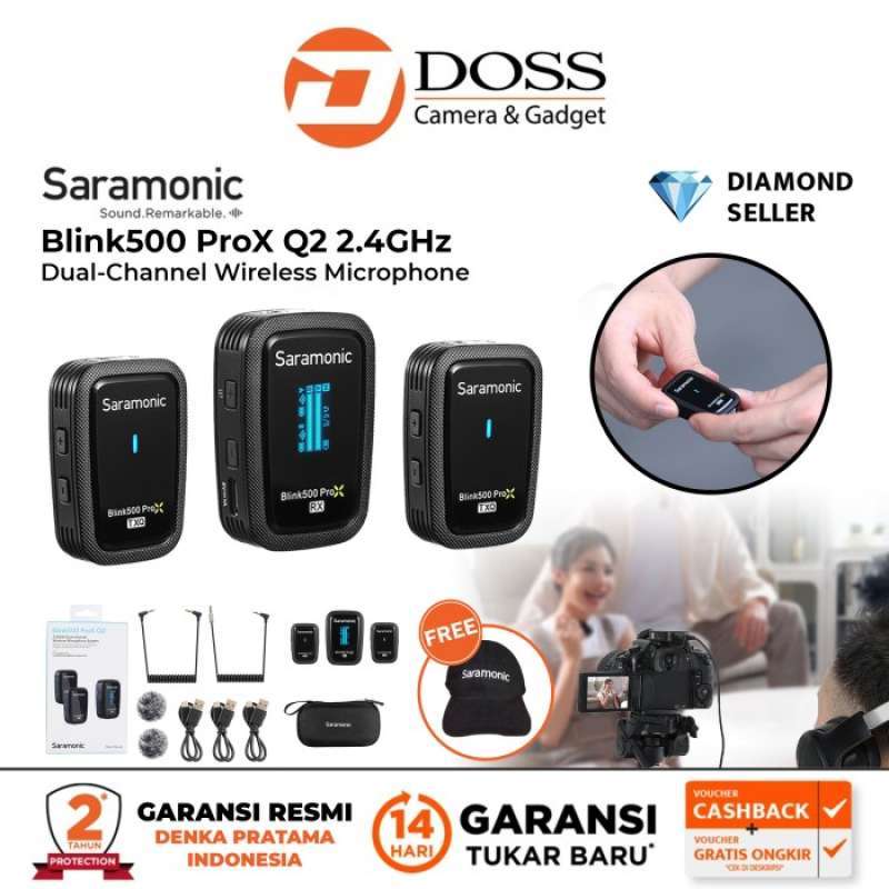 Promo Saramonic Blink500 ProX Q2 2.4GHz Dual-Channel Wireless Microphone Diskon 23% di Seller ...