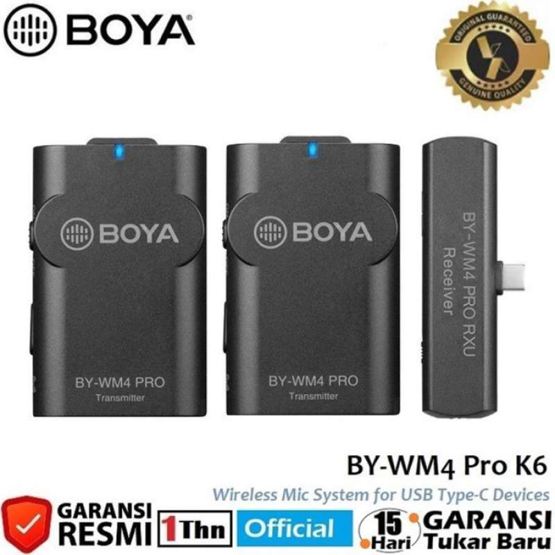 Promo Boya By-Wm4 Pro K6 Wireless Mic Microphone For Usb Type-C Devices Diskon 23% di Seller ...