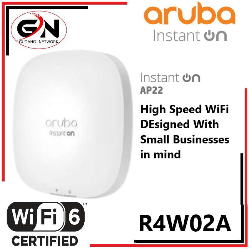 Promo R4w02a Hpe Aruba Instant On Ap22 (rw) 2x2 Wi-fi 6 Indoor Access Point Diskon 23% Di Seller ...