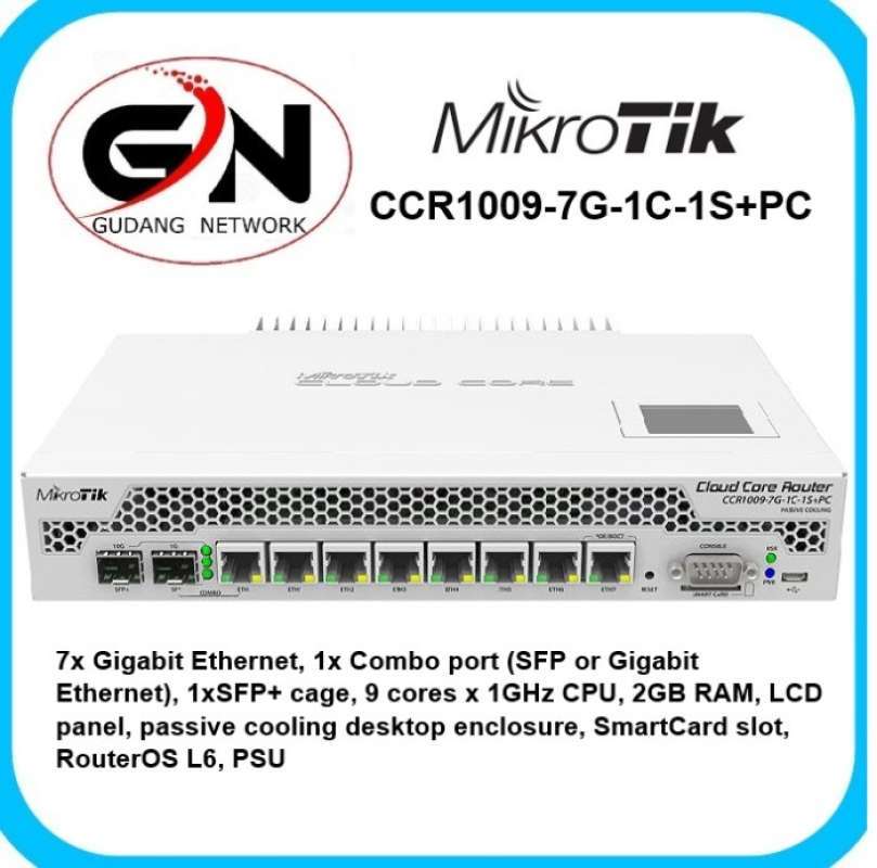 Promo MIKROTIK Routerboard CCR1009-7G-1C-1S+PC Diskon 23% di Seller ...