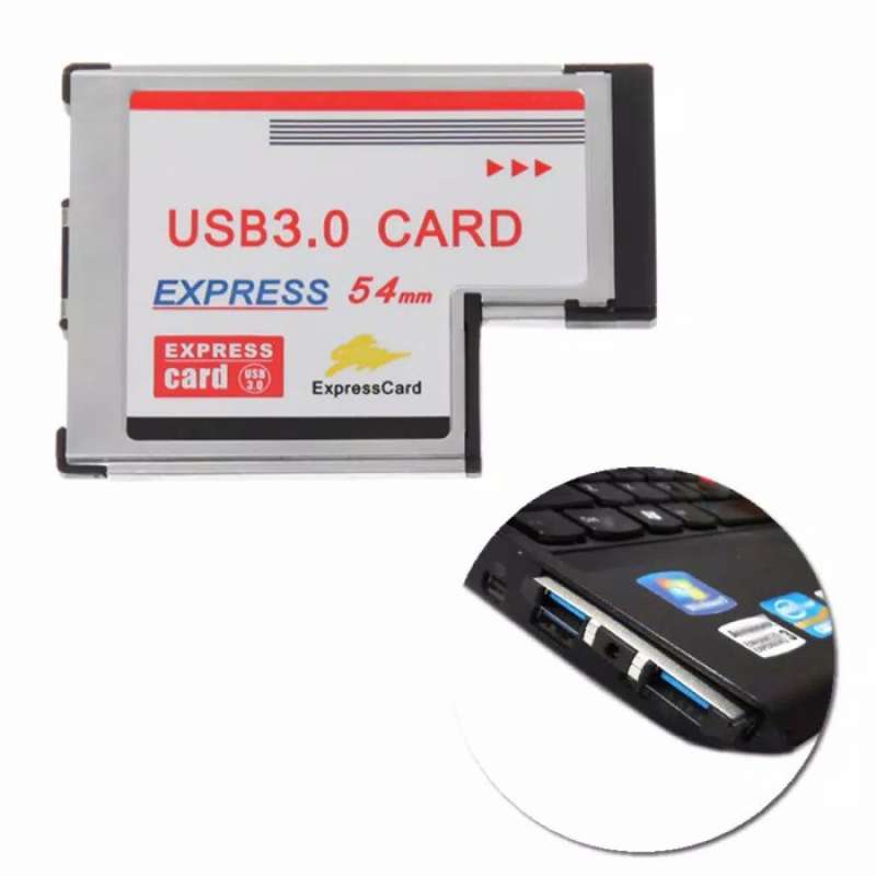 Promo FC Card Express Card 2 Port USB 3.0 54mm untuk Laptop Diskon 23% ...