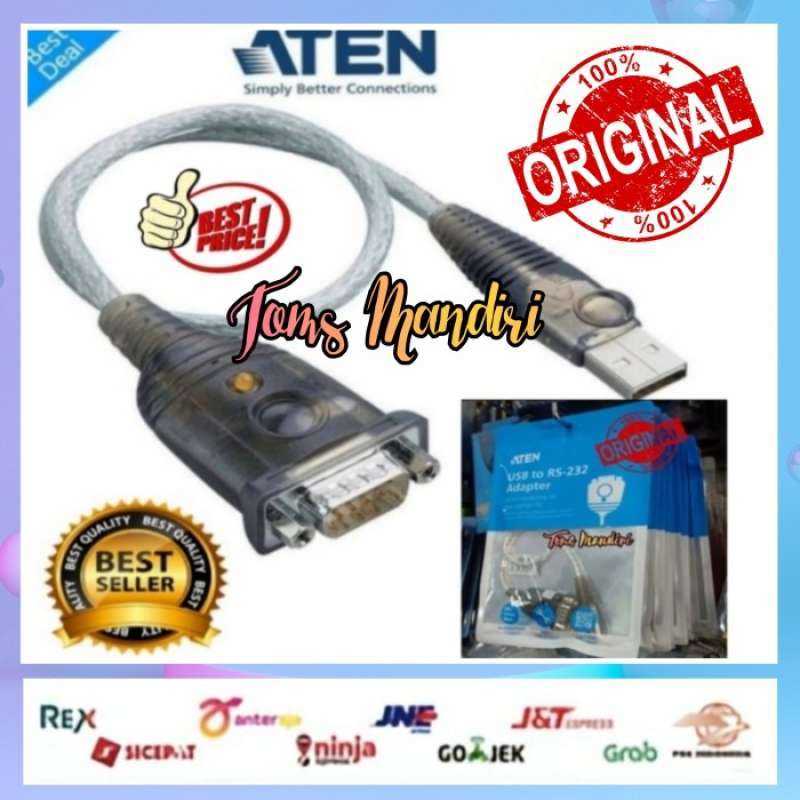 Promo ATEN UC-232A Converter USB to Serial/RS232 ,UC232A DB9 Resmi ...