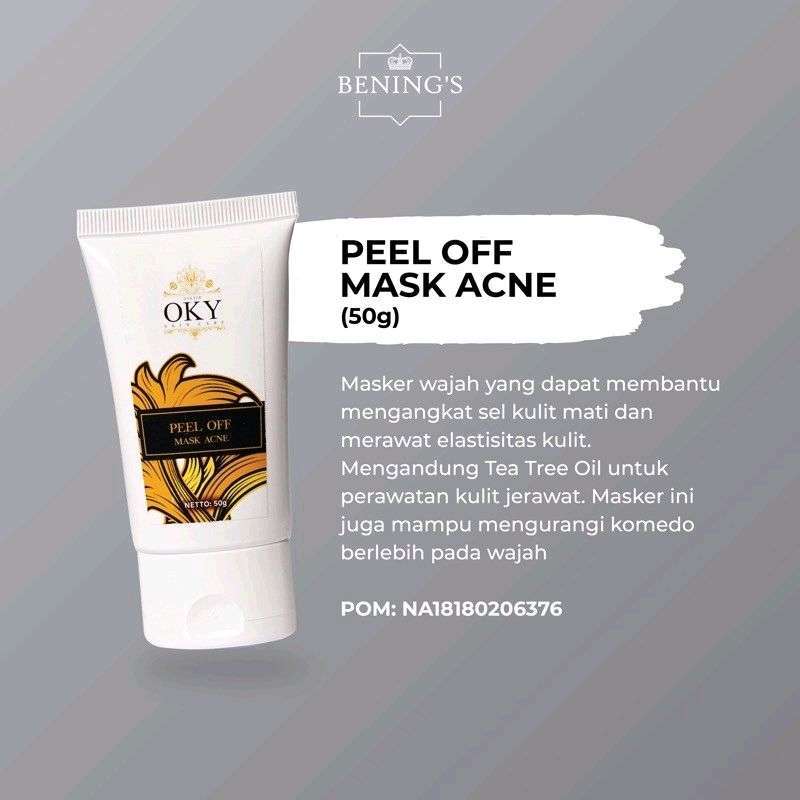 Promo Peel Off Mask Acne Benings Clinic By Dr.Oky Pratama Bening's ...