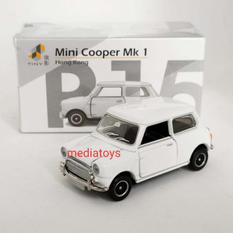 Promo Diecast 1:64 Tiny mini cooper MK1 P15 . warna putih Diskon 23% di ...