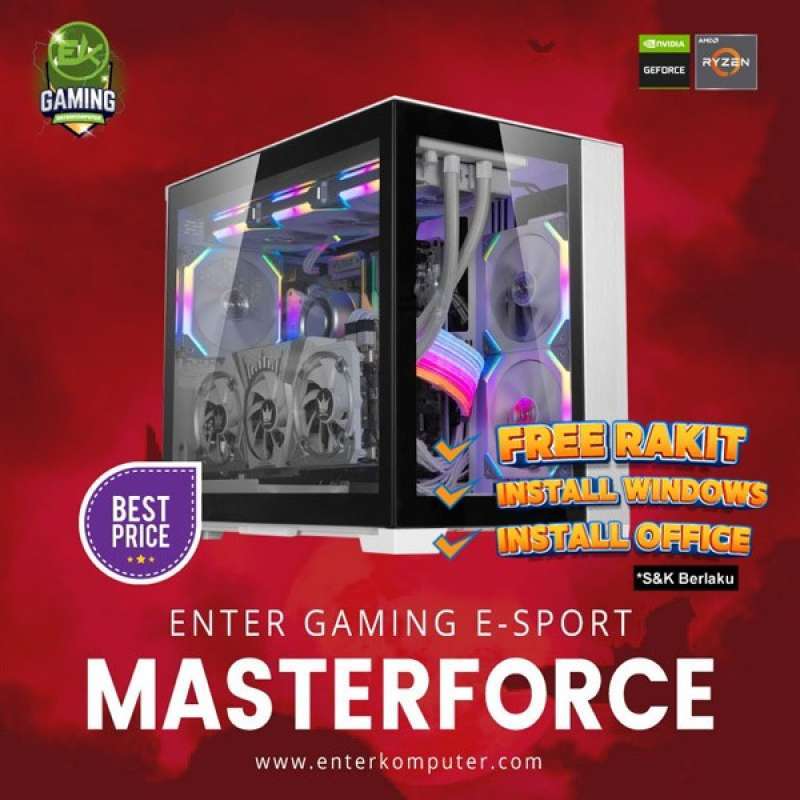 Promo PC Rakitan EnterKomputer Gaming E-Sports Masterforce Diskon 23% di Seller Tikno Store ...
