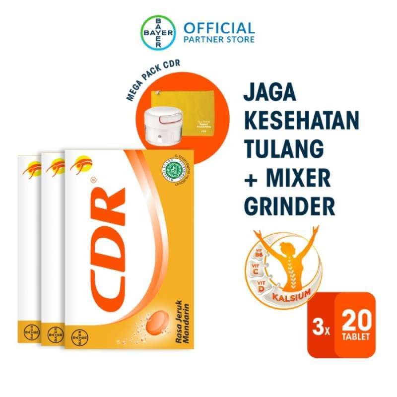 Promo CDR Mega Pack (CDR 20 Tablet x 3 Unit) & Grinder Chopper Diskon ...