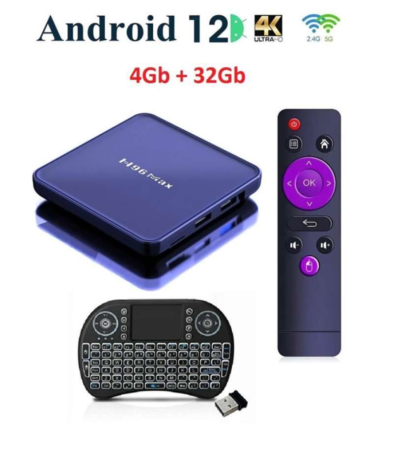 Promo ANDROID TV BOX H96 MAX 4GB 32GB BLUETOOTH MIRACAST RESOLUSI 4K ...