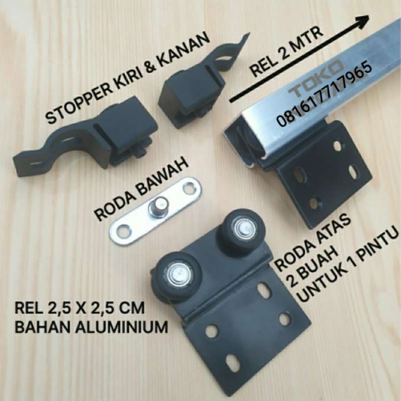 Jual Rel Dan Roda Pintu Sleding Gantung/ Geser Sliding B004 Single 2 ...