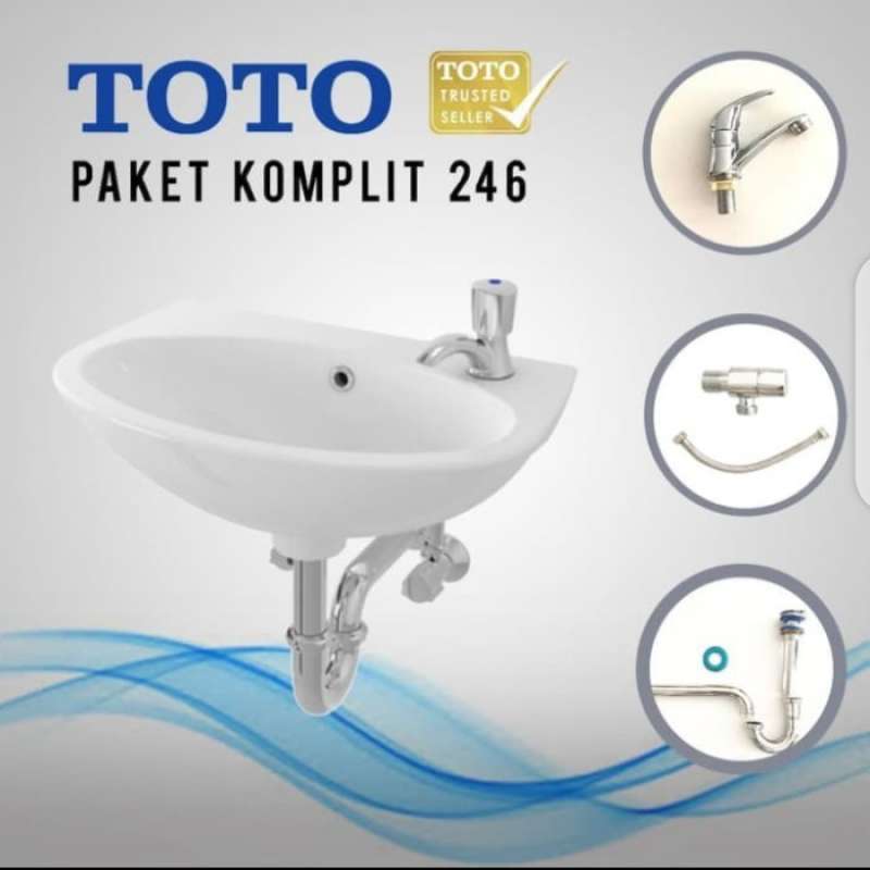 Promo 2 unit Wastafel TOTO LW246J komplitan non TOTO dan packing kayu ...