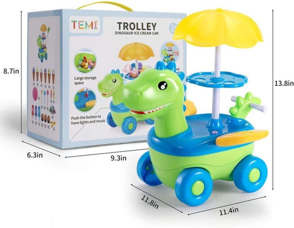 Promo Mainan Anak Gerobak Es Krim Dinosaurus Trolley Ice Cream Car ...