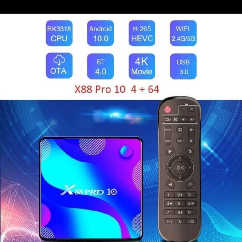 Jual Tjbox X88 Pro 10 Rk3318 Android Tv Box Ram 4gb Rom 64gb Android 11 ...